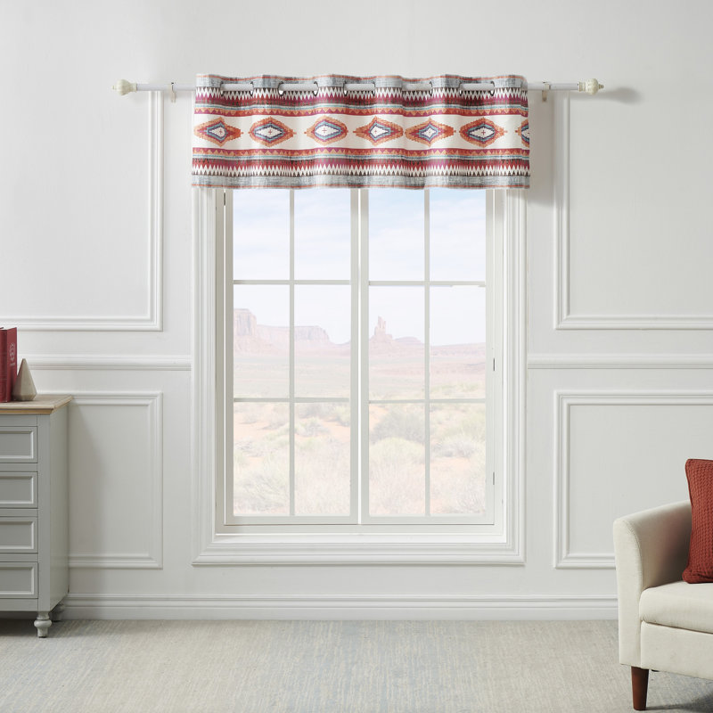 Greenland Home Fashions Kiva Striped Grommet 84'' Window Valance | Wayfair