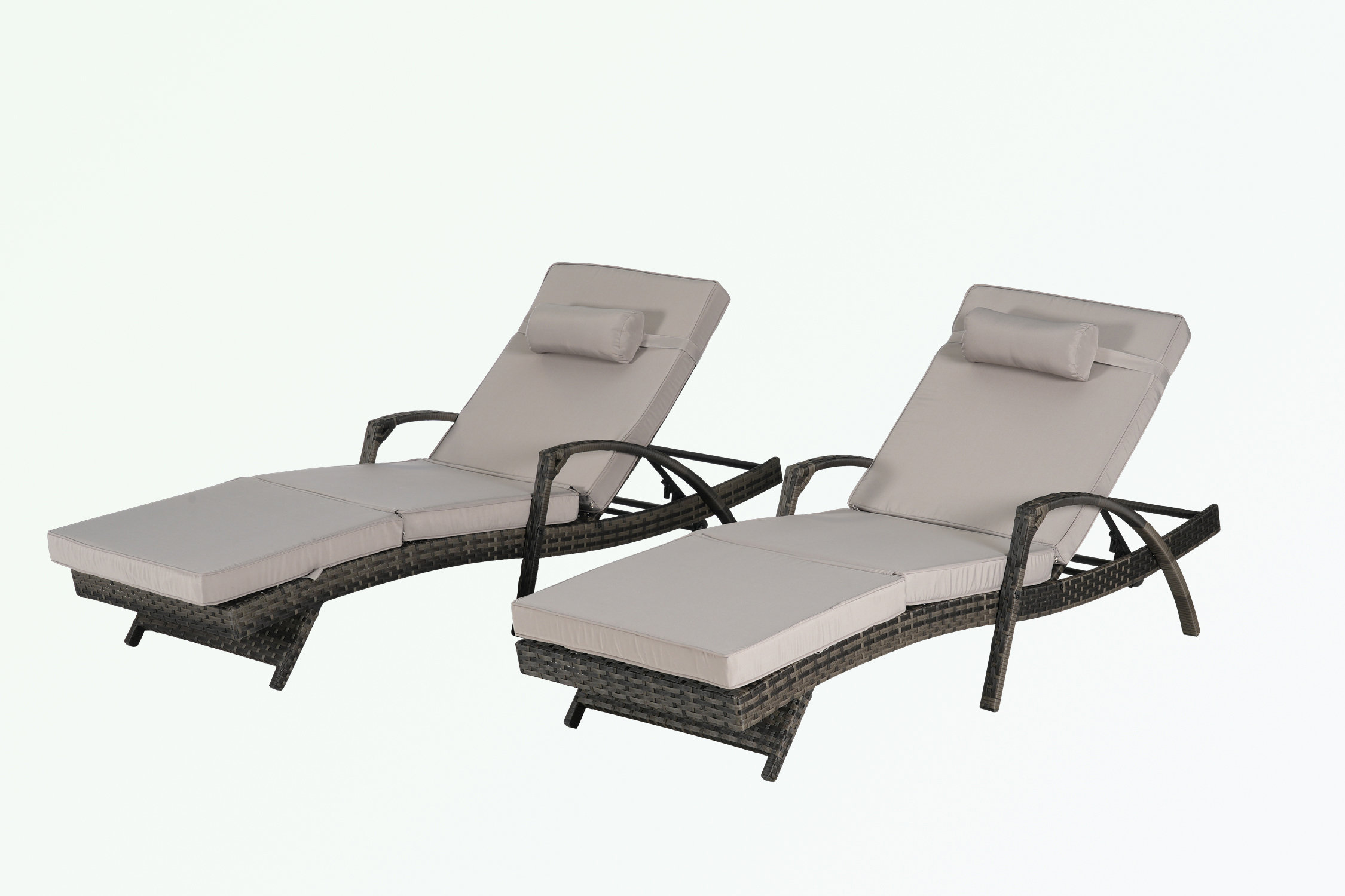 Lark Manor™ Colten Patio Rattan Chaise Lounges with Adjustable ...