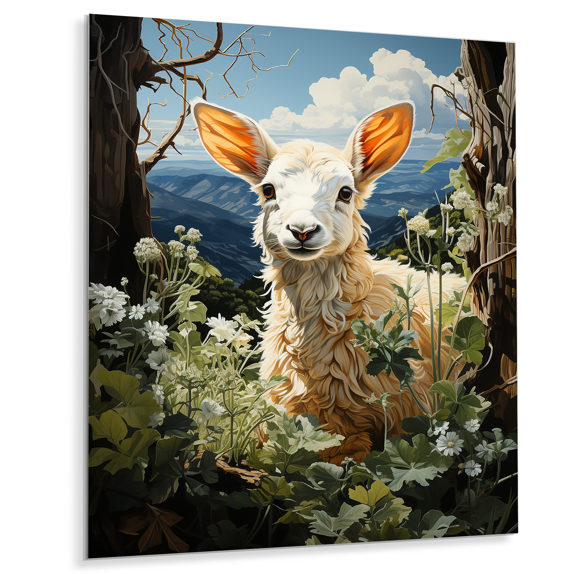 August Grove® Goat Mountain Explorer Pastoral I - Animals Metal Wall ...
