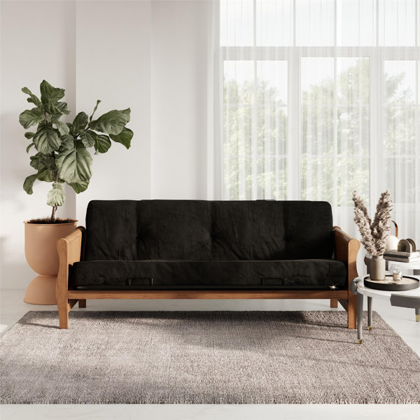 Lark Manor Futon double avec matelas et rangement Arthos et ...