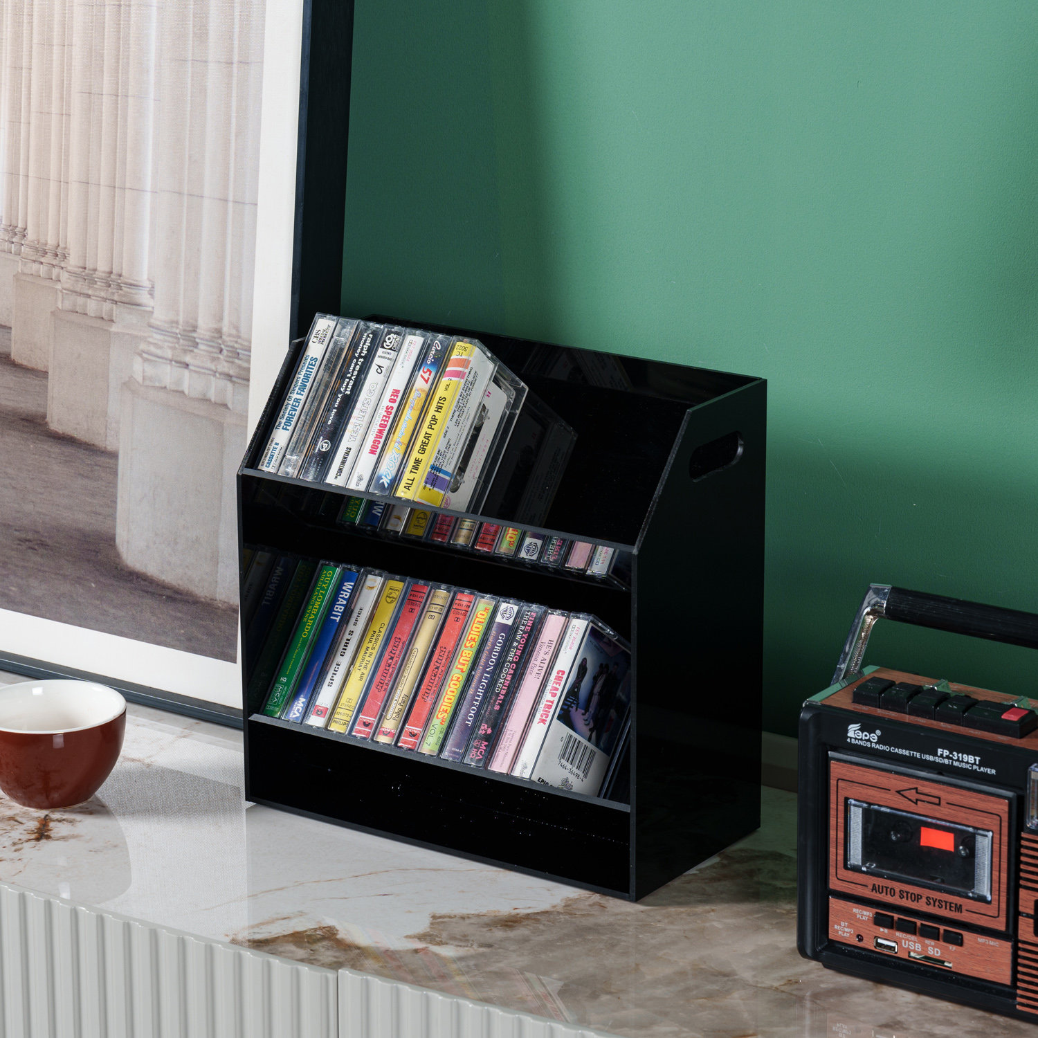 Ebern Designs Retro Audio Tape Compact Cassettes Holder - Wayfair Canada