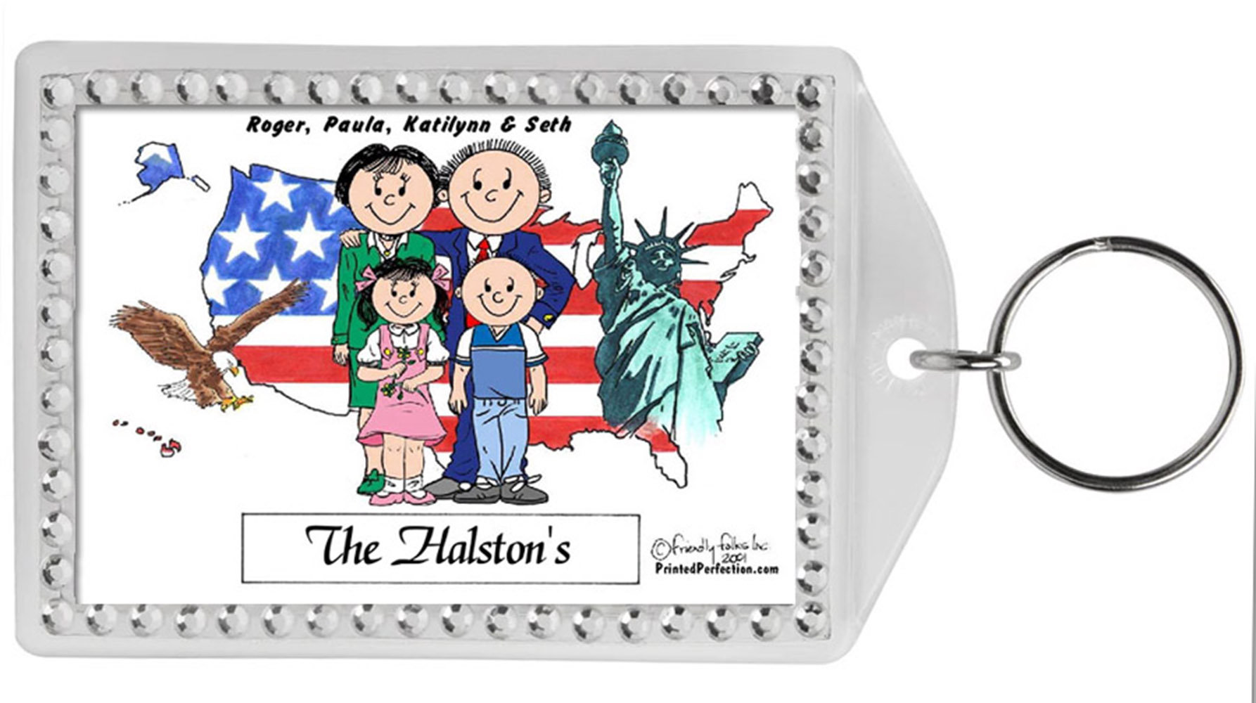 Printed Perfection Personalized Friendly Folks Patriotic Couple - One ...