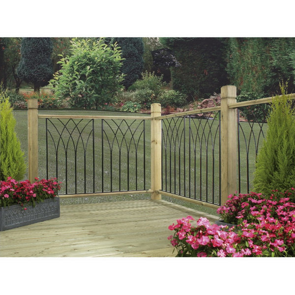 17 Stories Genaro Metal Decking Fence Panel 77cm H x 56cm W | Wayfair.co.uk