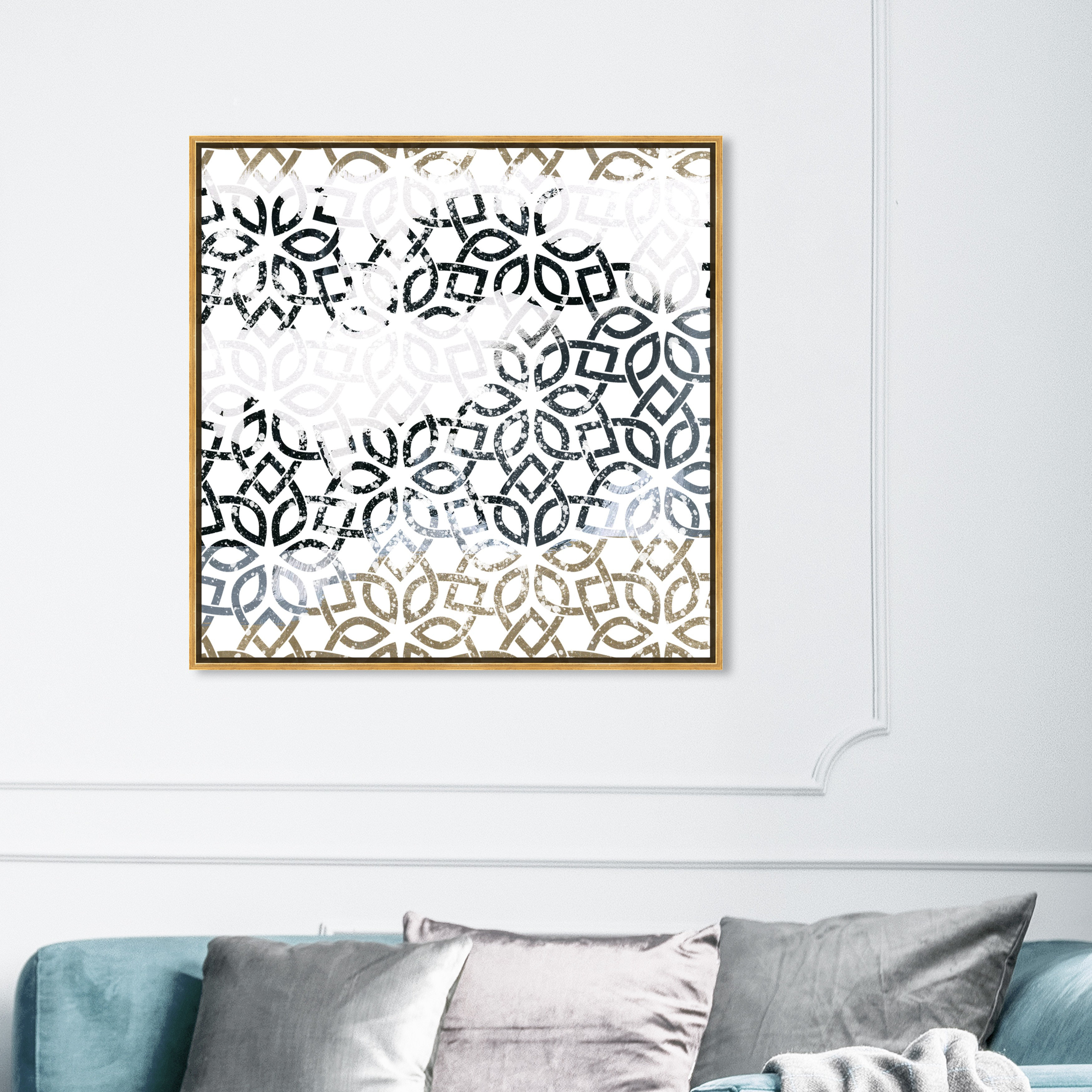 Dakota Fields Abstract Black Lattice Mandalas - Graphic Art Print on ...