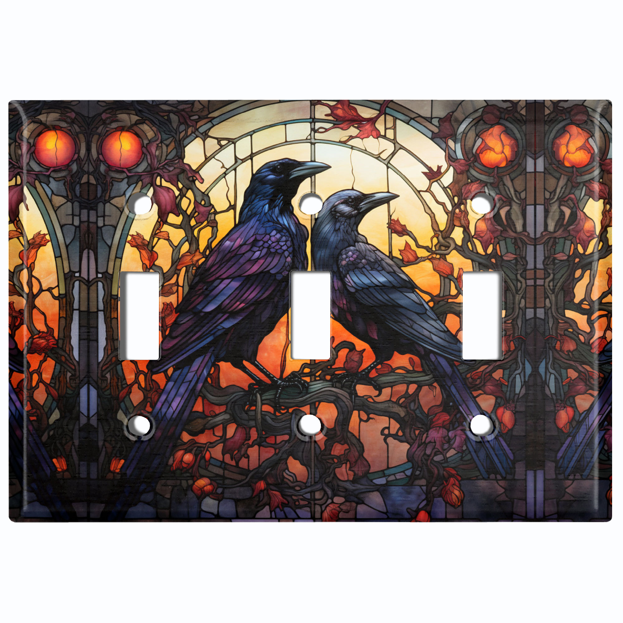 WorldAcc Halloween Spooky Raven Birds Christmas Festive Tree Lights 3 ...
