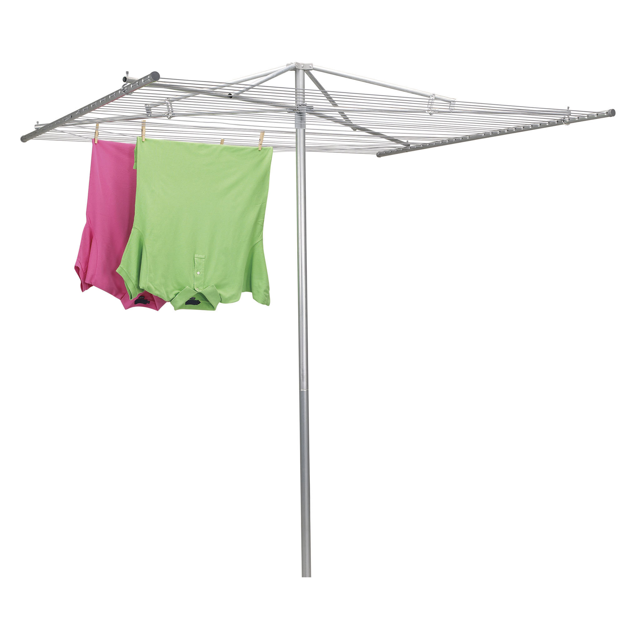 Household Essentials Steel Outdoor Parallel Umbrella Clothesline ...