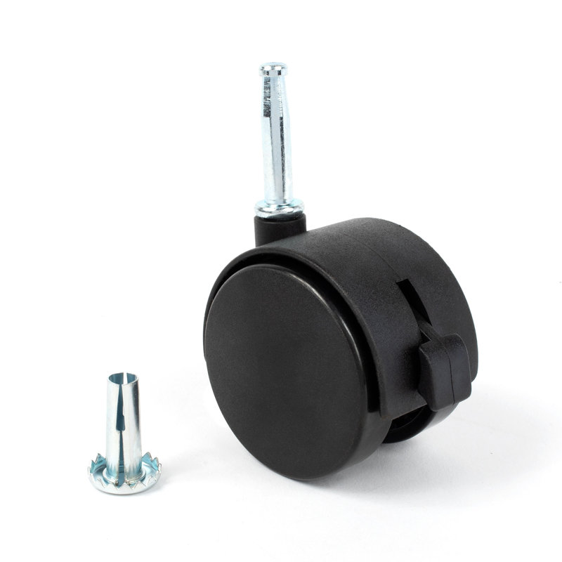 Outwater 2-3/8in. Black Nylon Swivel Hooded Hercules Twin Wheel Caster ...