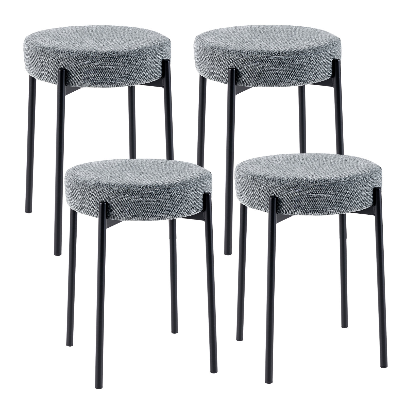 Wrought Studio™ Giantex Bar Stools Set of 4 Home Upholstered Stools ...