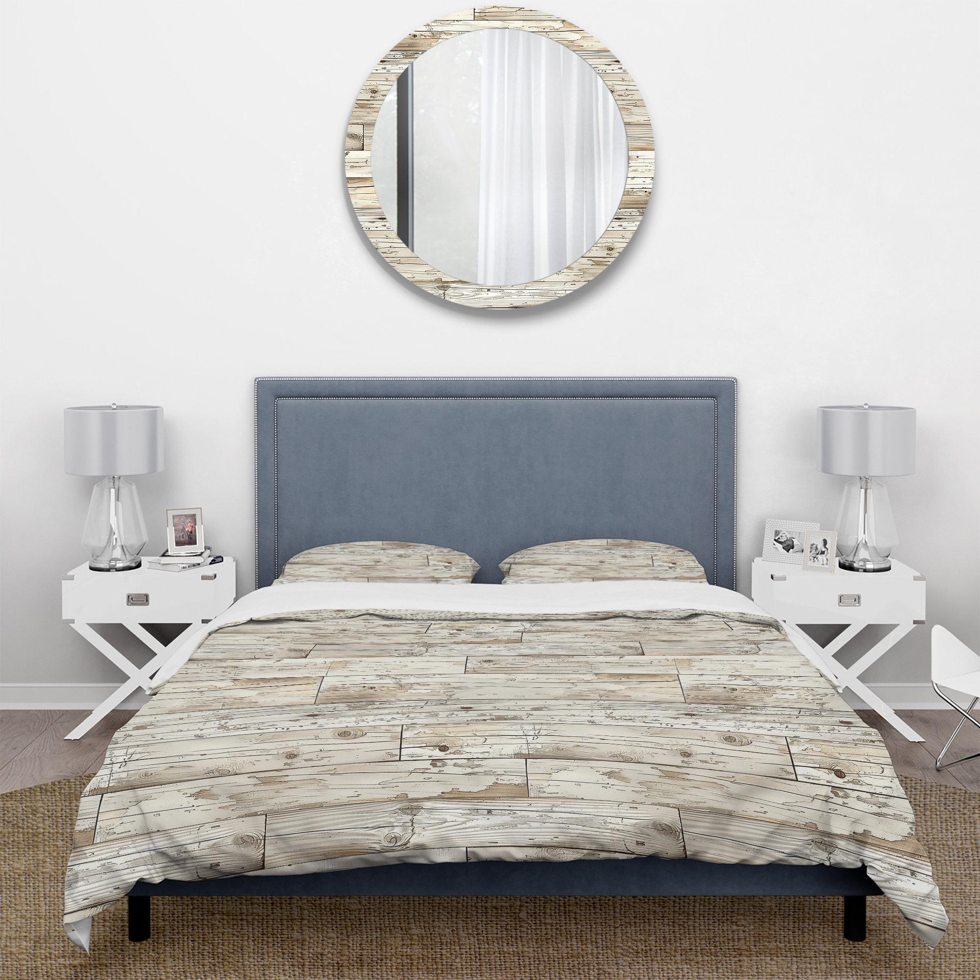 Design Art Beige Barn Wood I - Farmhouse Duvet Cover Set - Wayfair Canada