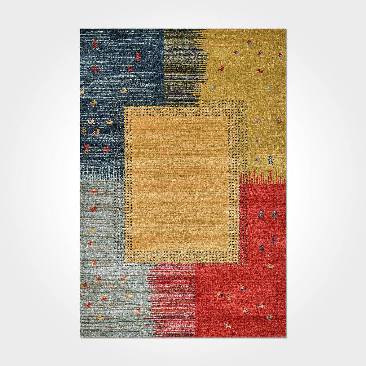 Loon Peak® Emerson Yellow Geometric Cotton Digital Print Area Rug | Wayfair
