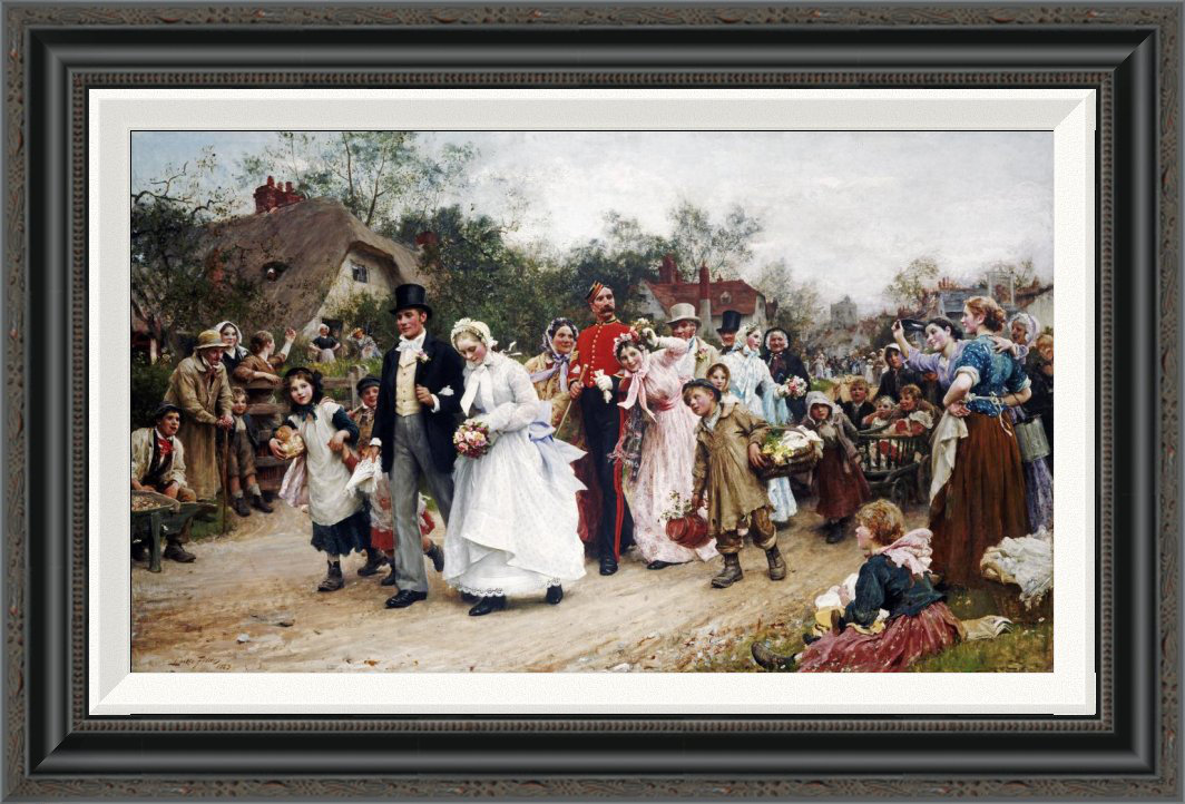 Global Gallery 'The Village Wedding' by Sir Samuel Luke Fildes Framed ...