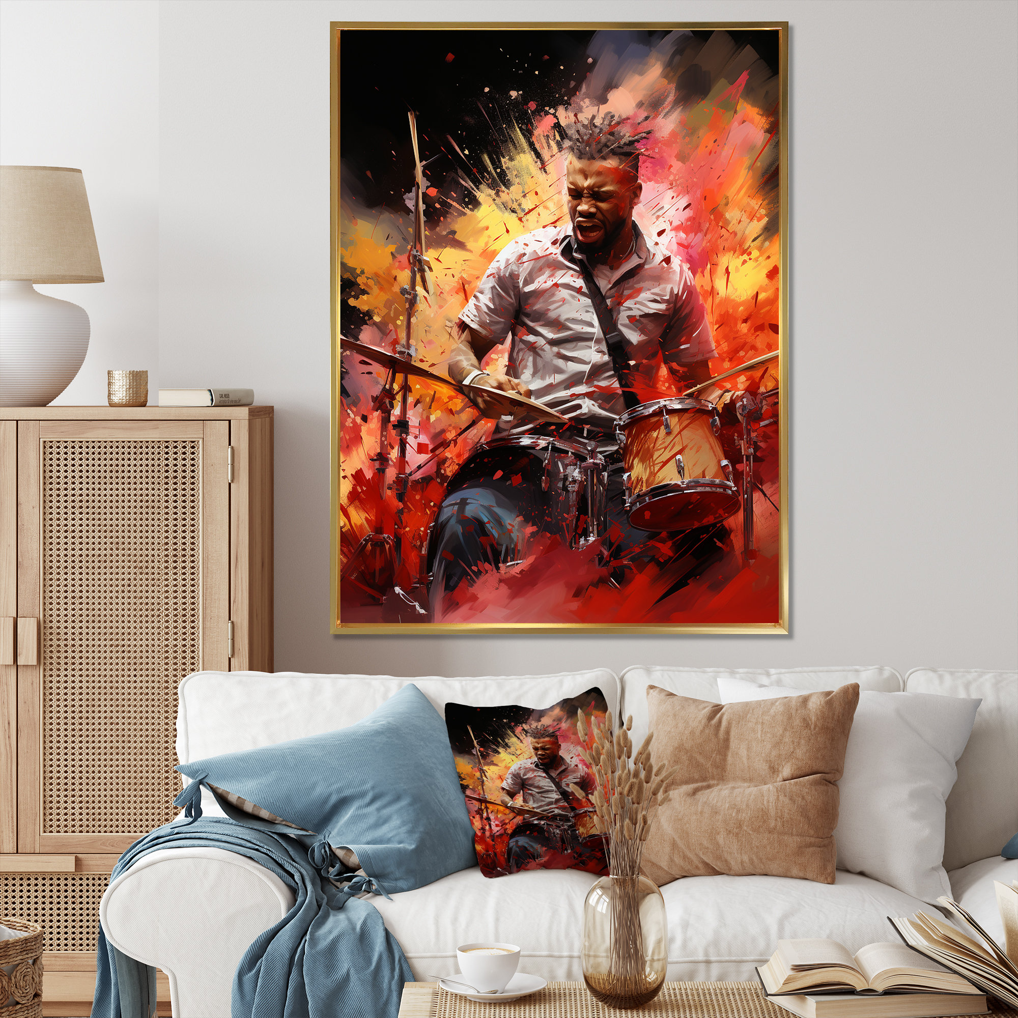 Design Art Deep Drum Beat Painting III - Music Wall Art | Wayfair