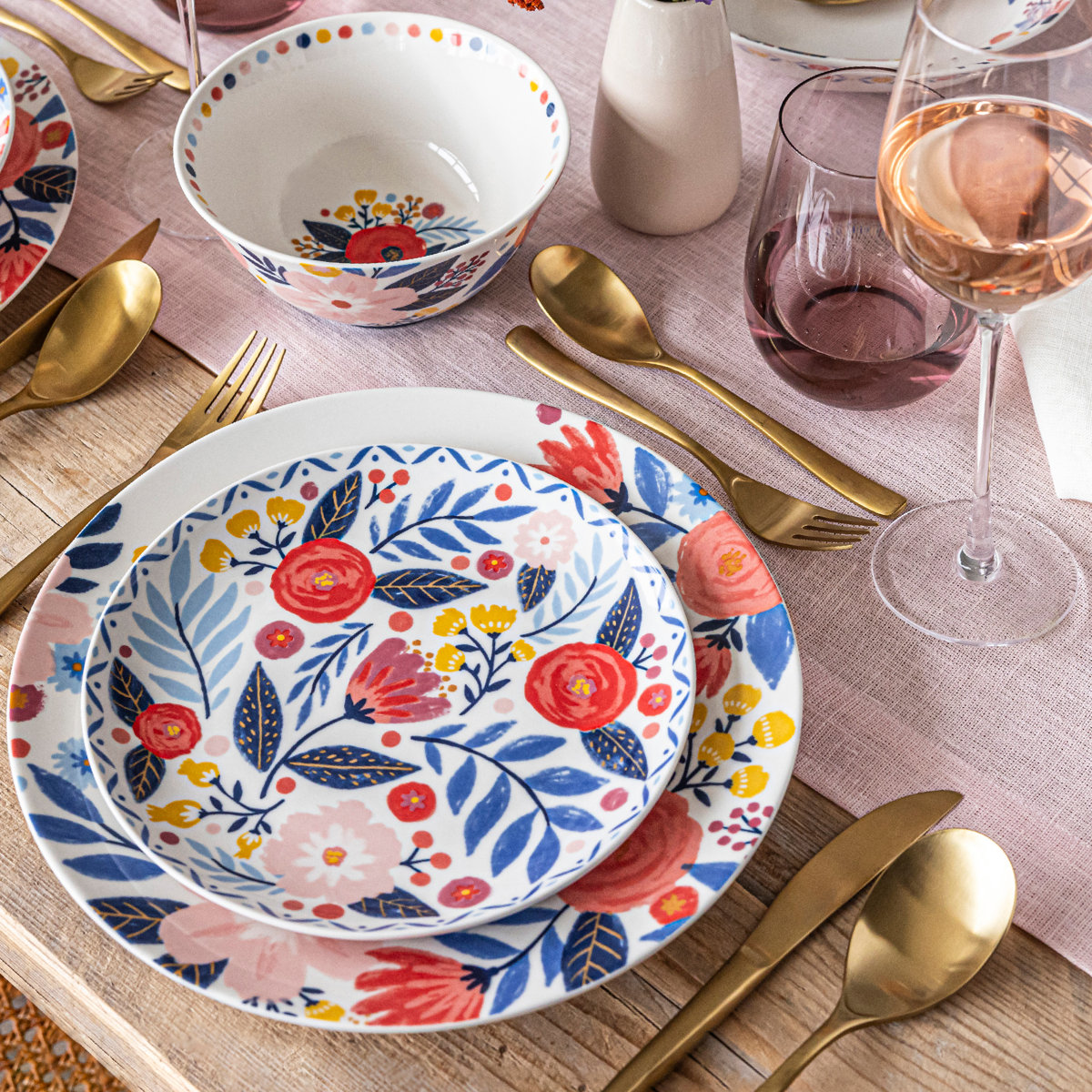 over&back x Jess Phoenix Hand-Finished Stoneware Dinner Plates with In ...