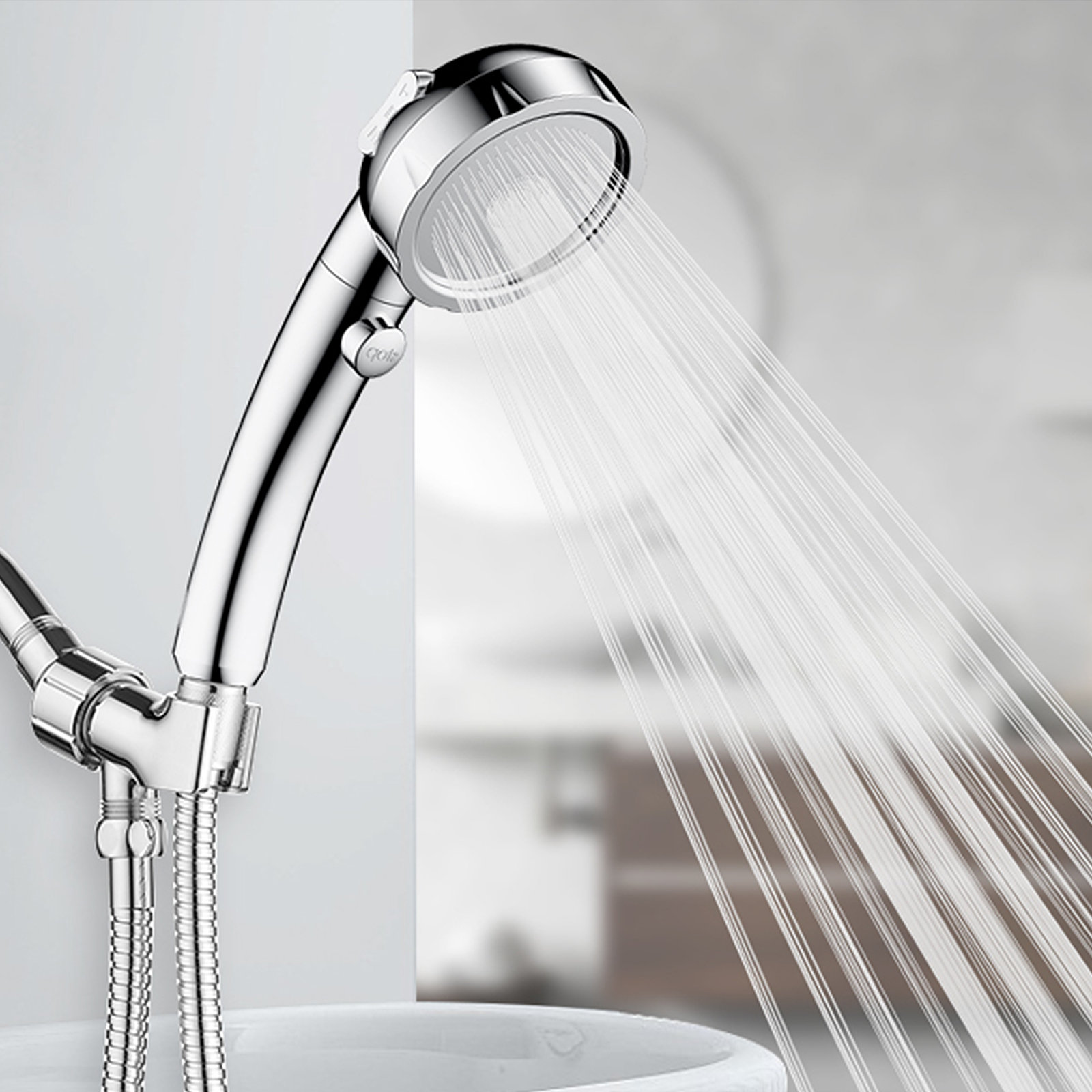 Beilun 3-Mode Handheld Shower Head With Pause Switch And Adjustable ...