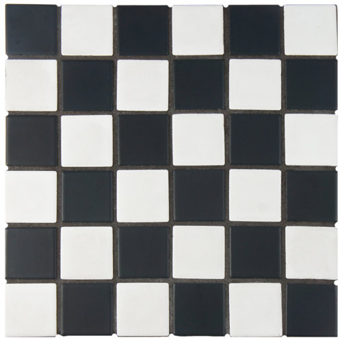 Merola Tile Squire Quad Matte Checkerboard 12-1/2" x 12-1/2" Porcelain ...