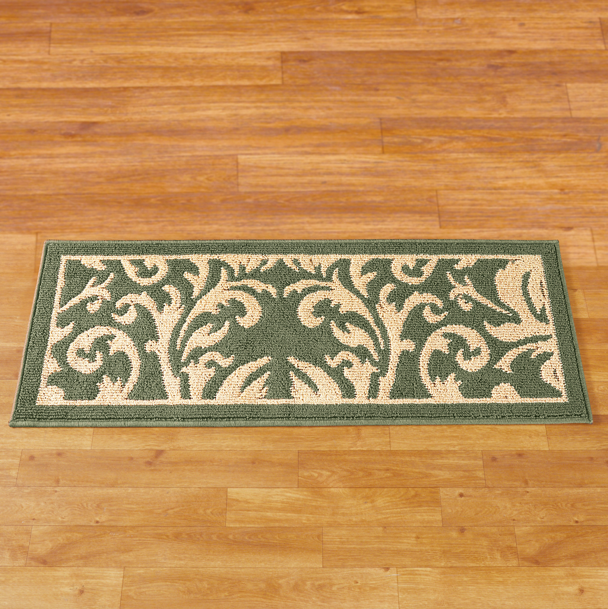 Charlton Home Jacquard Scroll Design Skid-Resistant Accent Rug | Wayfair