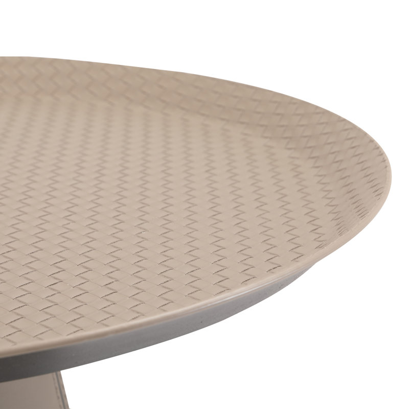 Orren Ellis Metal Tray Top Pedestal End Table Round Accent Side Table ...