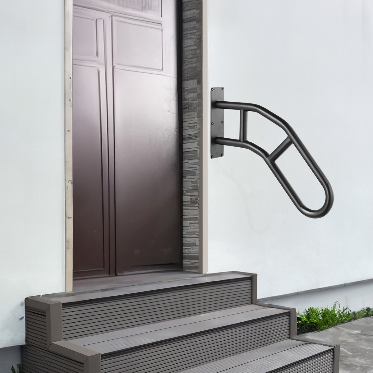 VEVOR Handrails for Outdoor Steps 29" Wall Mount Safety Railings for 1 ...