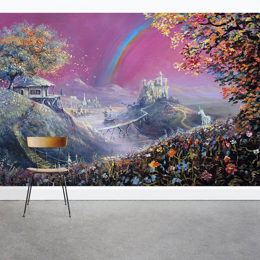 Wallums Wall Decor Enchanted Fairytale Path 8' x 144" 3 Piece Wall ...