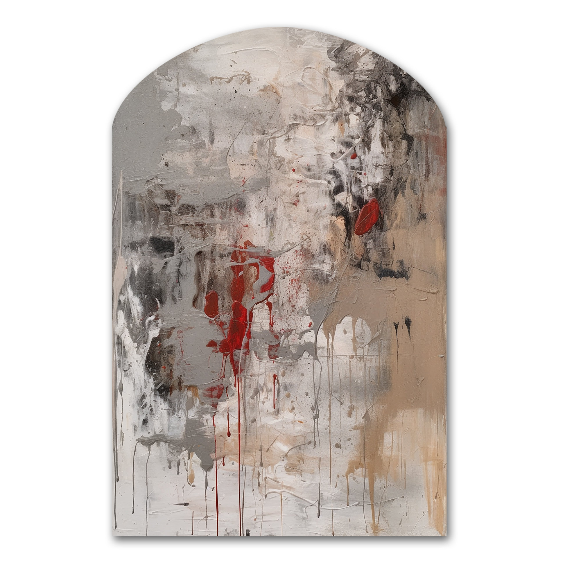 Design Art Fading Passion Abstract In Retro Beige And Red - Abstract ...