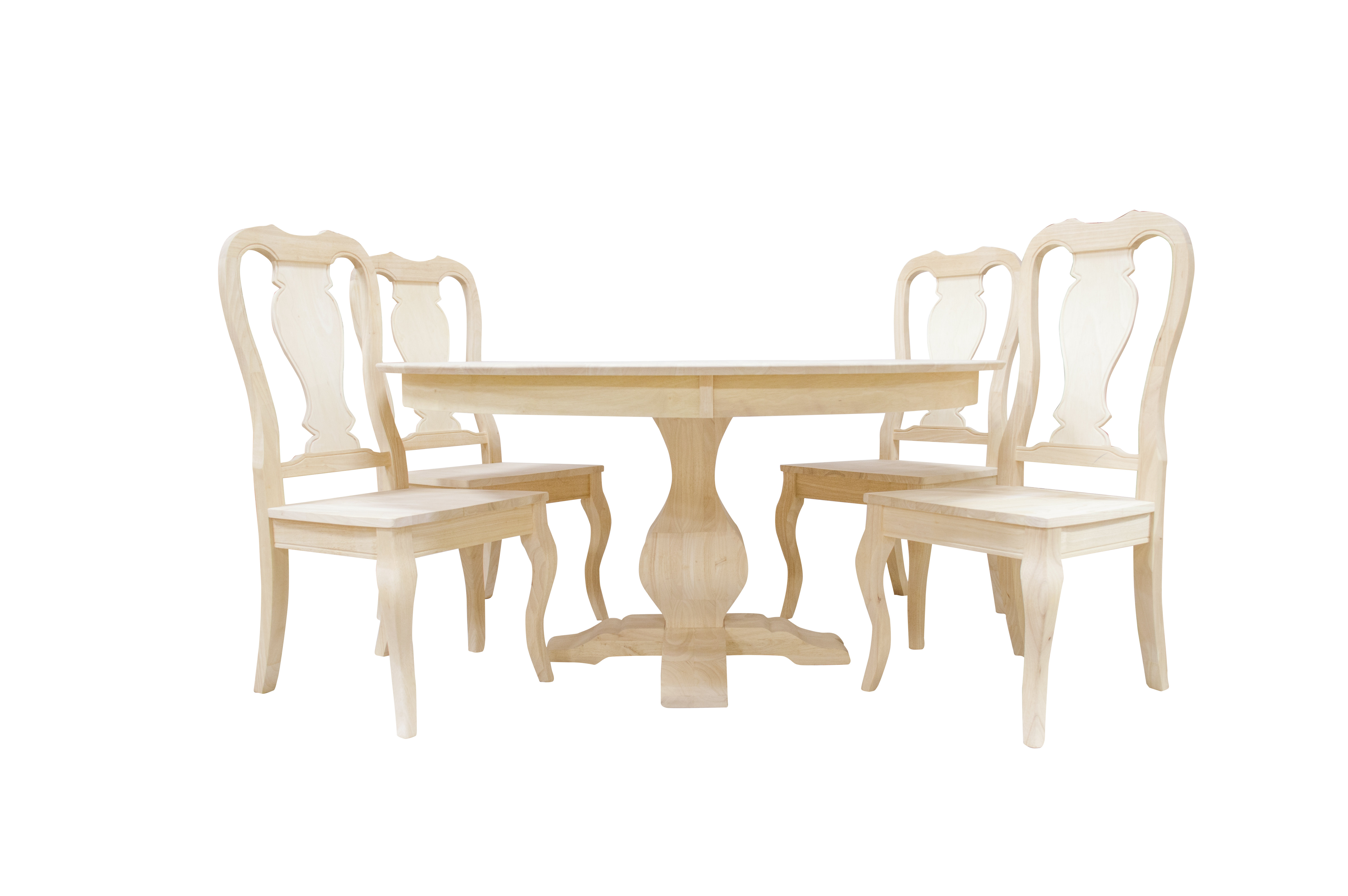 BingLTD - 60" Wide 30" Tall Miller Round Dining Table Set with 6 Avery ...