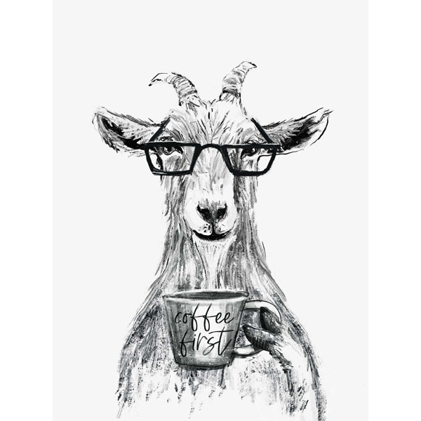 Trinx Breakfast Goat Coffee First | Wayfair
