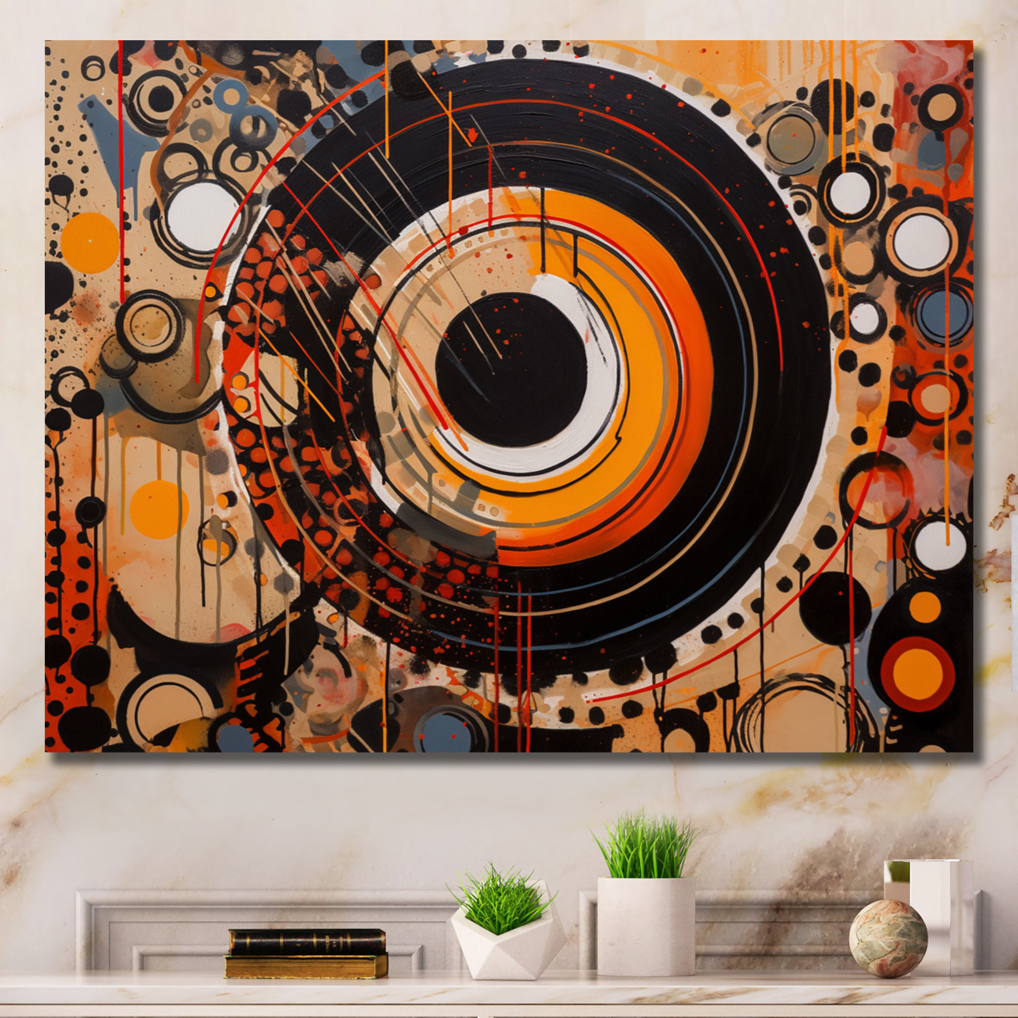 Wrought Studio Fascinating Abstract Shapes I - Abstract Canvas Wall Art ...