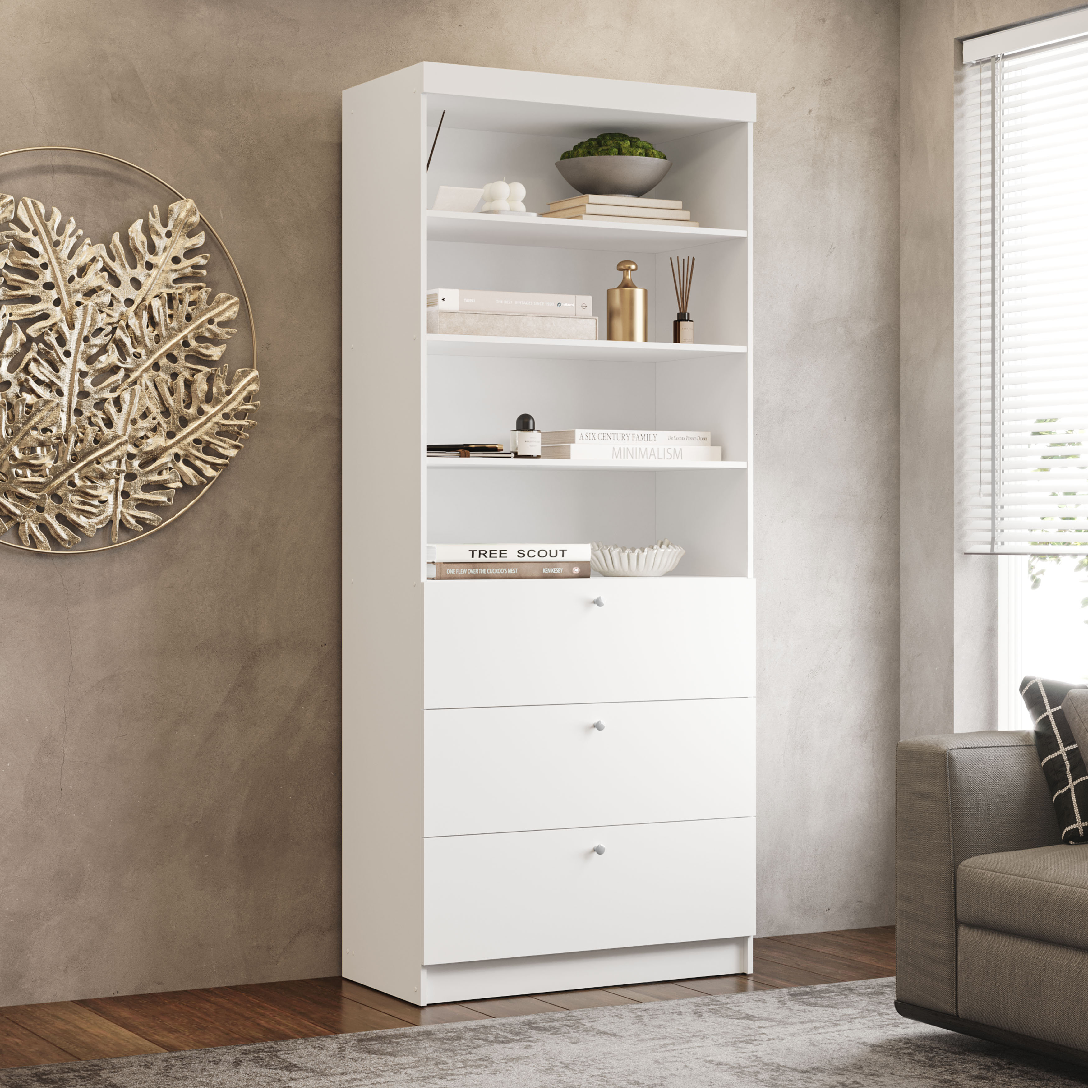 Ebern Designs Polifurniture Warson Storage Cabinet, White | Wayfair