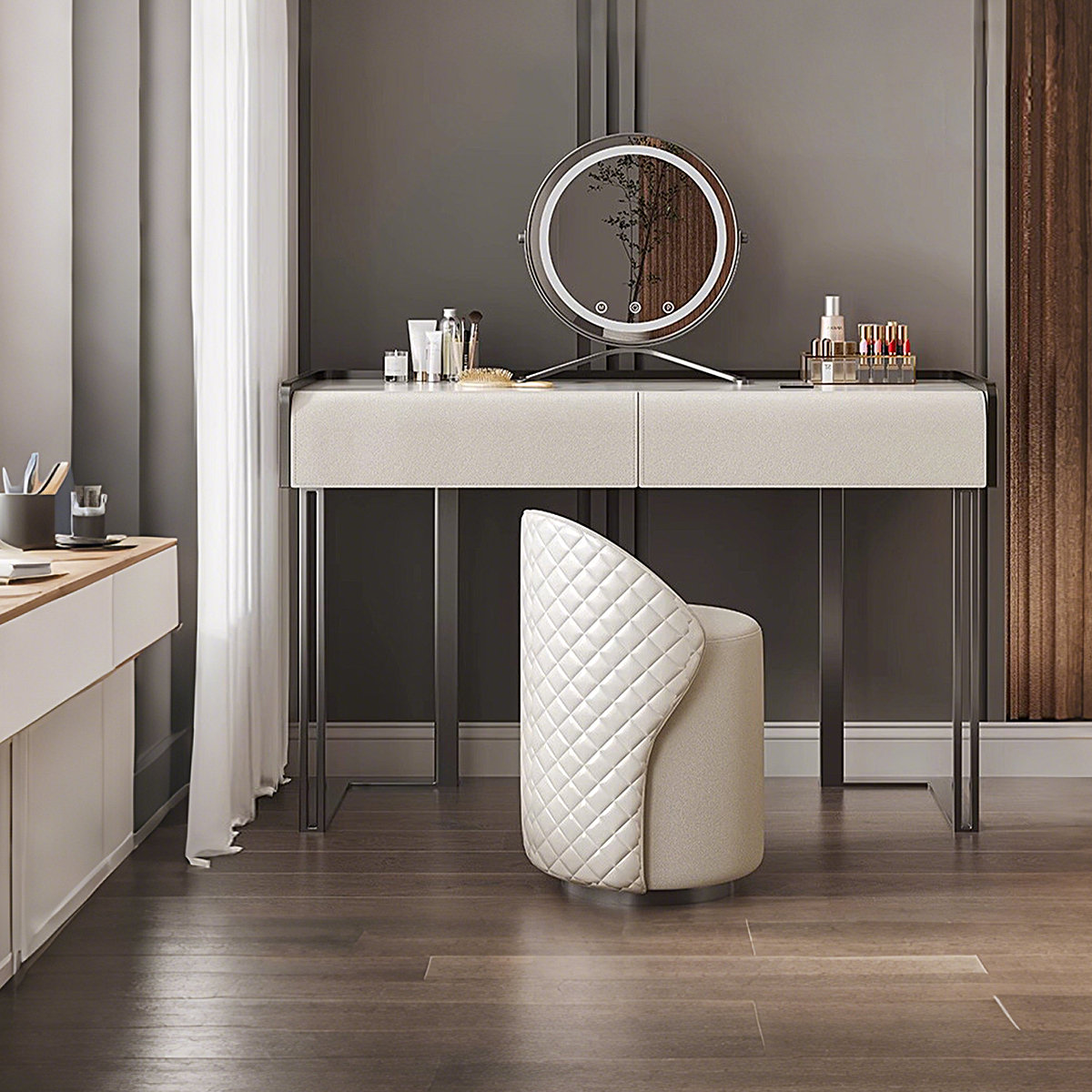Orren Ellis Modern Minimalist High-end Solid Wood Dressing Table ...