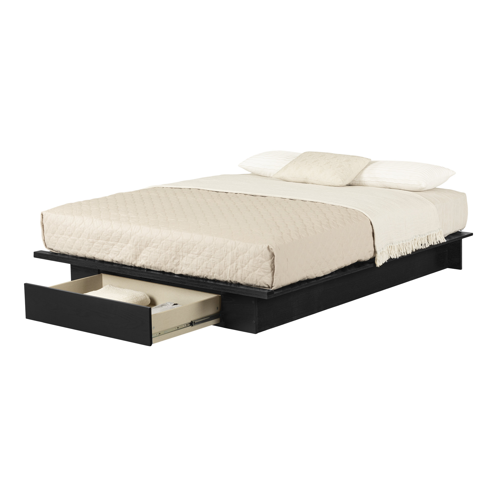South Shore Primo Full Platform Bed With Drawer | Wayfair