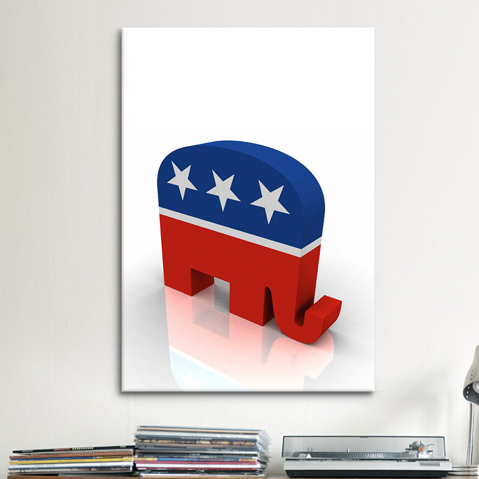Winston Porter 'Gop Republican Party Elephant Symbol' - Gallery-Wrapped ...