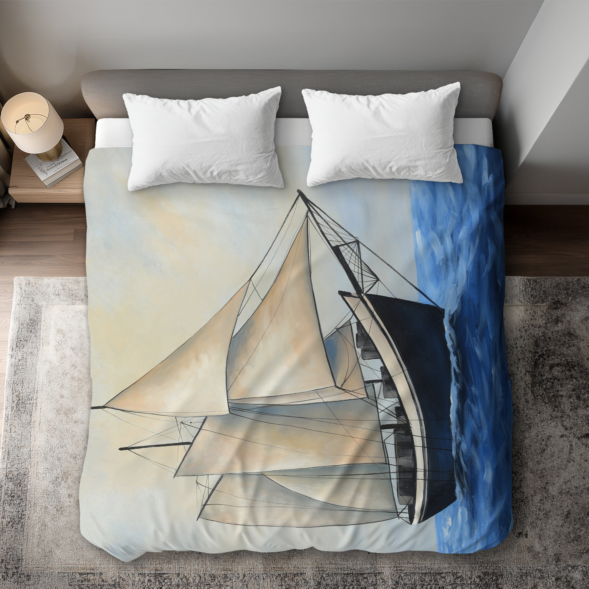 Begin Edition International Inc. Ship Gently Sailing Duvet Cover ...