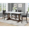 Lark Manor™ 66-inch Marble Top Counter Height Dining Table White | Wayfair