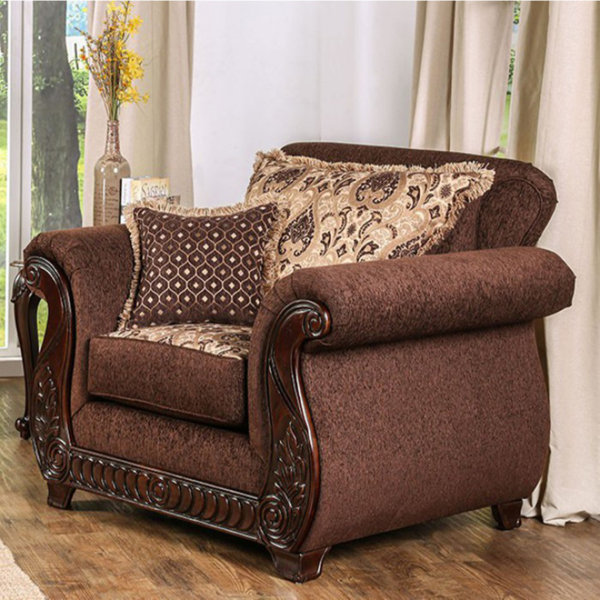 Fleur De Lis Living Shaunte 48 Inch Traditional Style Accent Chair ...
