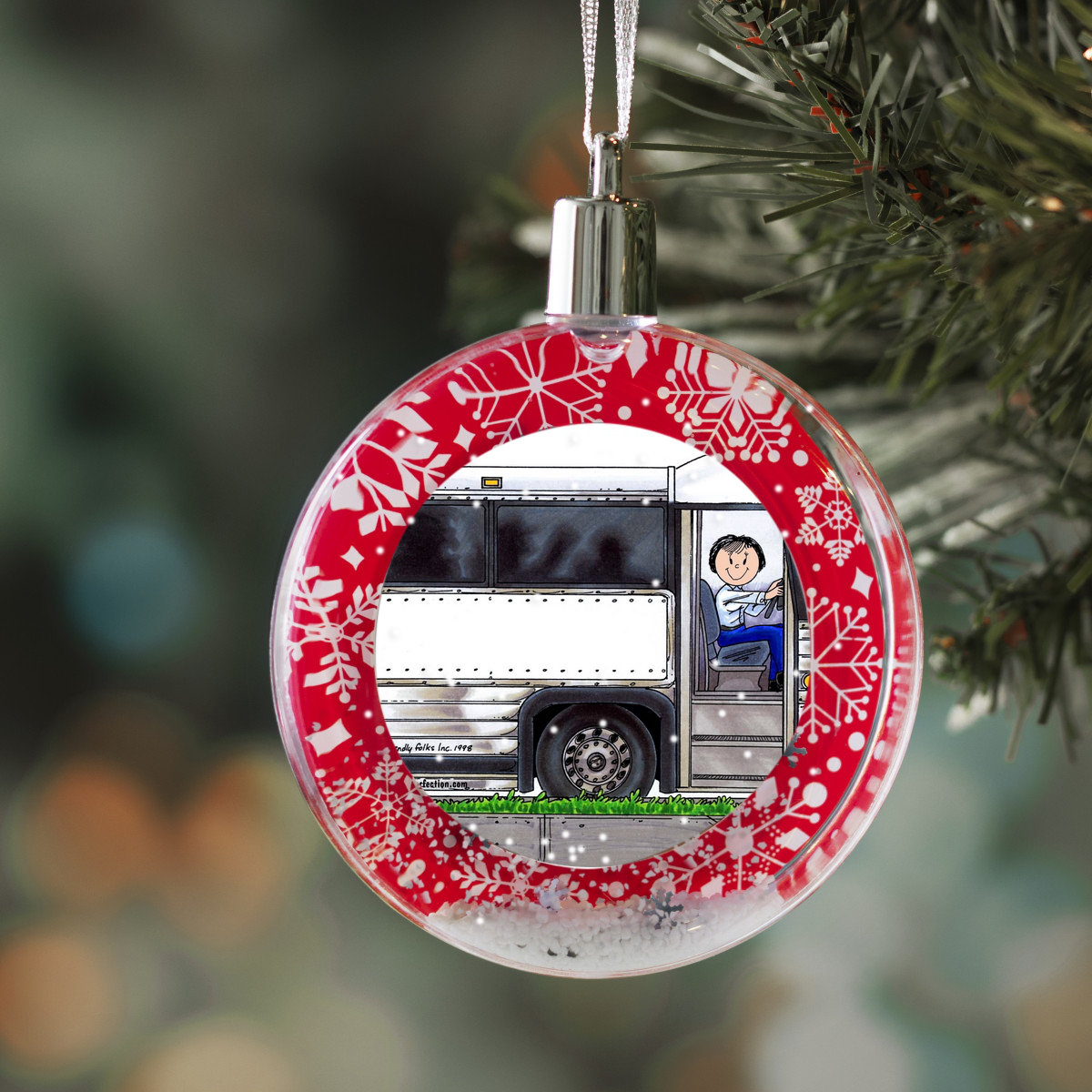 Printed Perfection Personalized Bus Driver - Female Christmas Snow ...