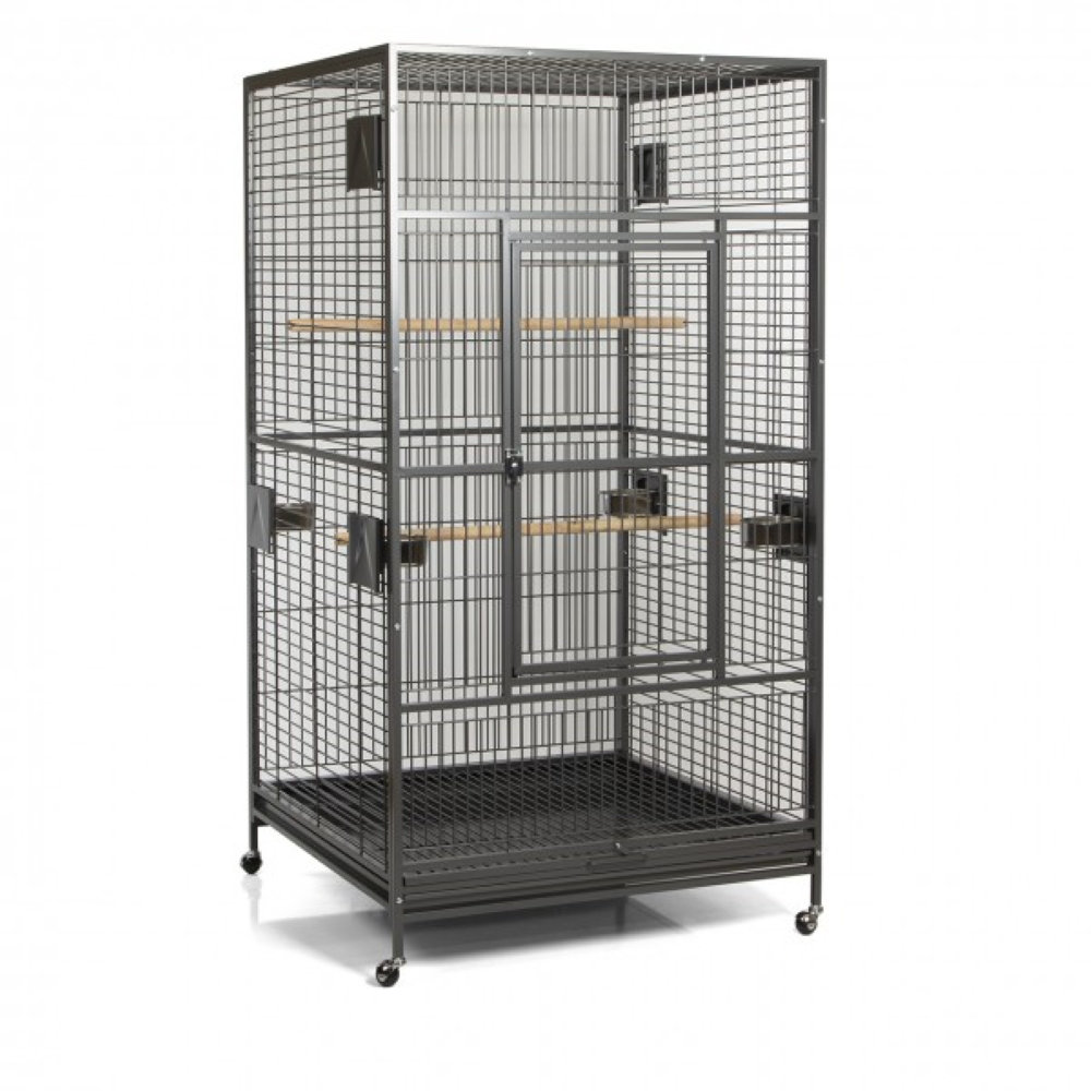 Tucker Murphy Pet™ Charlinda 76" Iron Flat Top Flight Cage with Wheels ...
