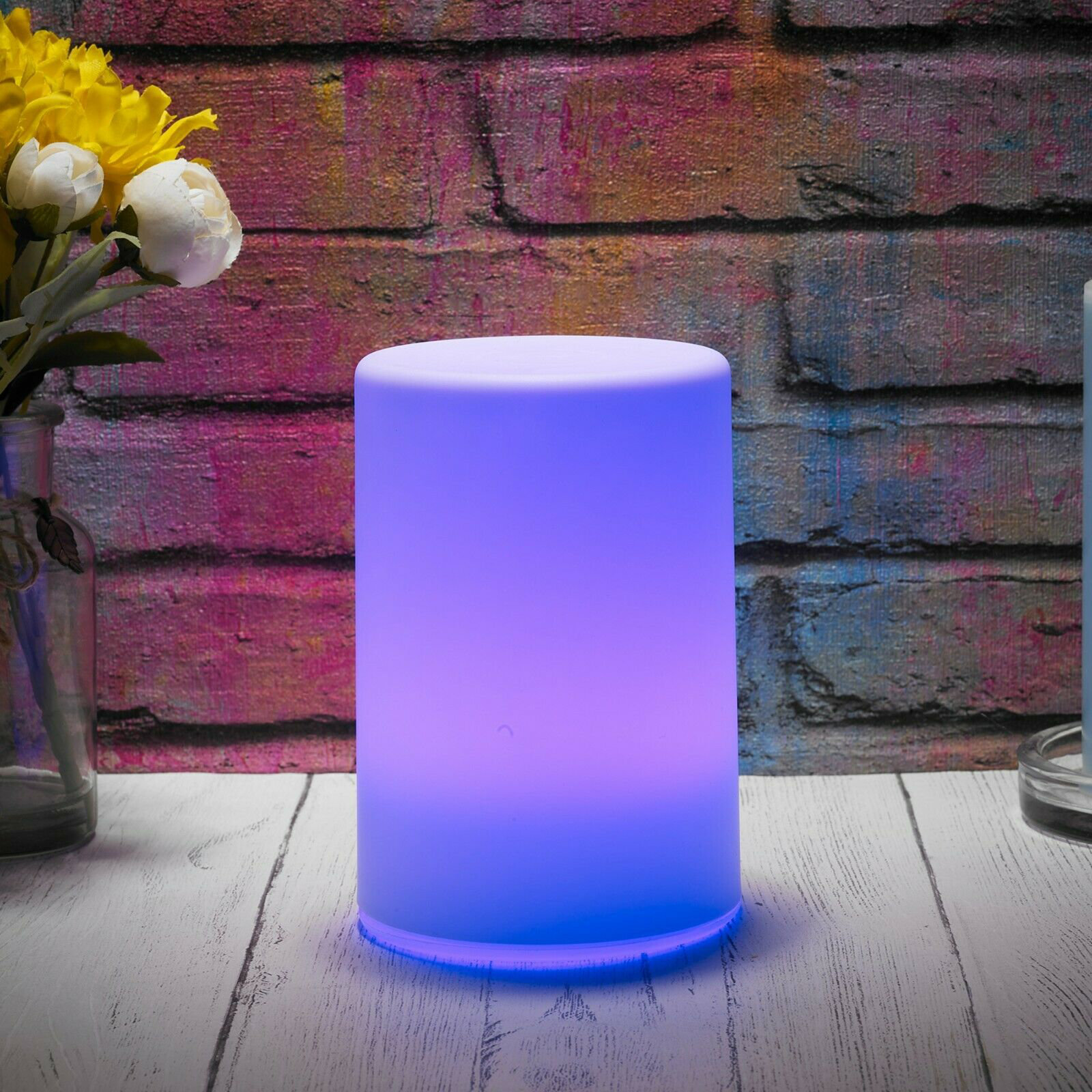 Symple Stuff Colour Changing LED Mood Lighting Bedside Table Lamp Home ...