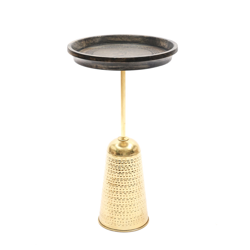 House of Hampton® Jenece Solid Wood Pedestal End Table | Wayfair