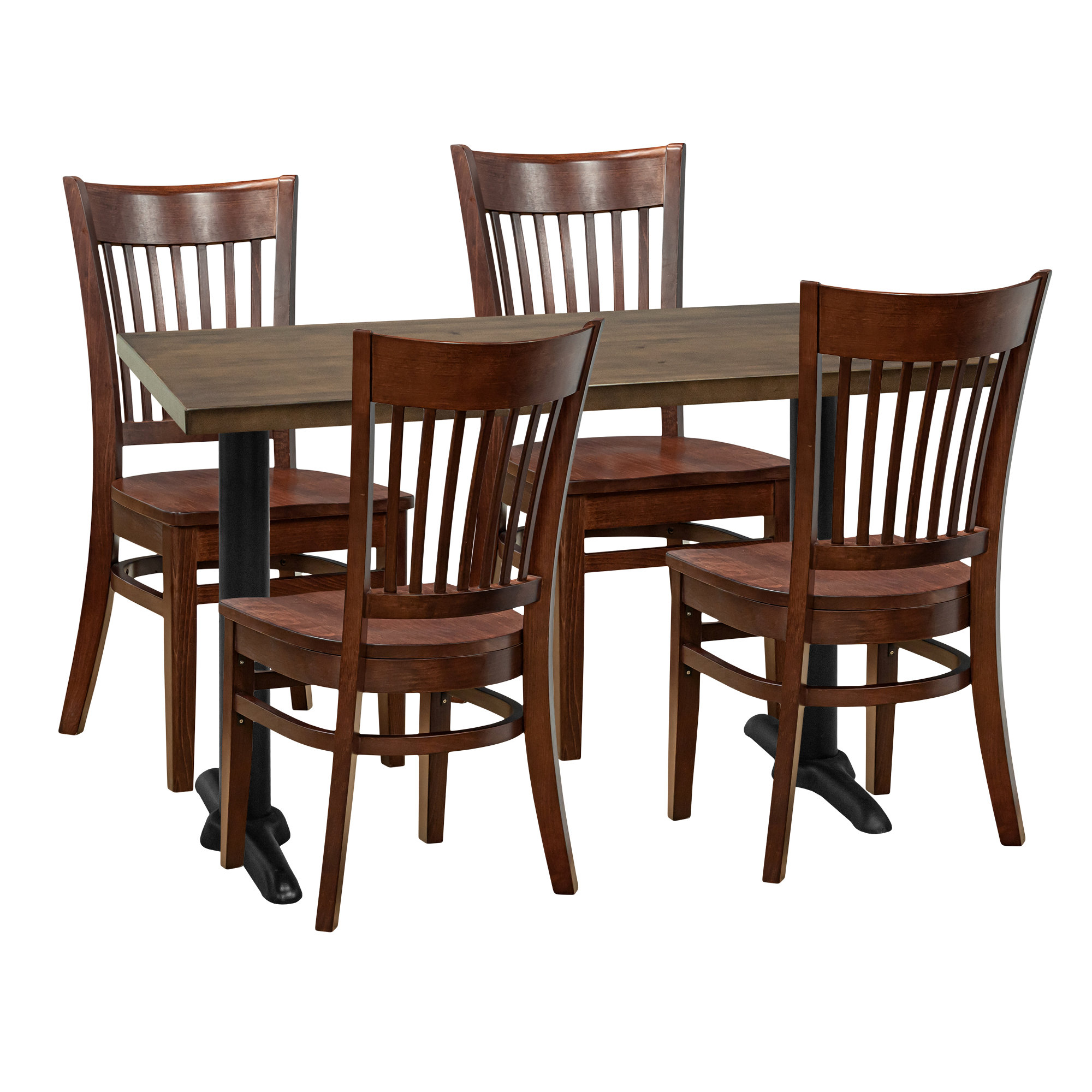 Restaurant Furniture by Barn Furniture 4 - Person Poplar Solid Wood Dining Set | Wayfair