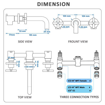 transparent.0 Wall Mounted Faucet Bathroom Faucet | Wayfair
