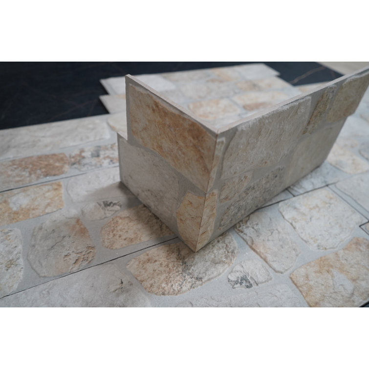 SB TILE AND STONE 8" x 24" Porcelain Slacked Stone Tile | Wayfair