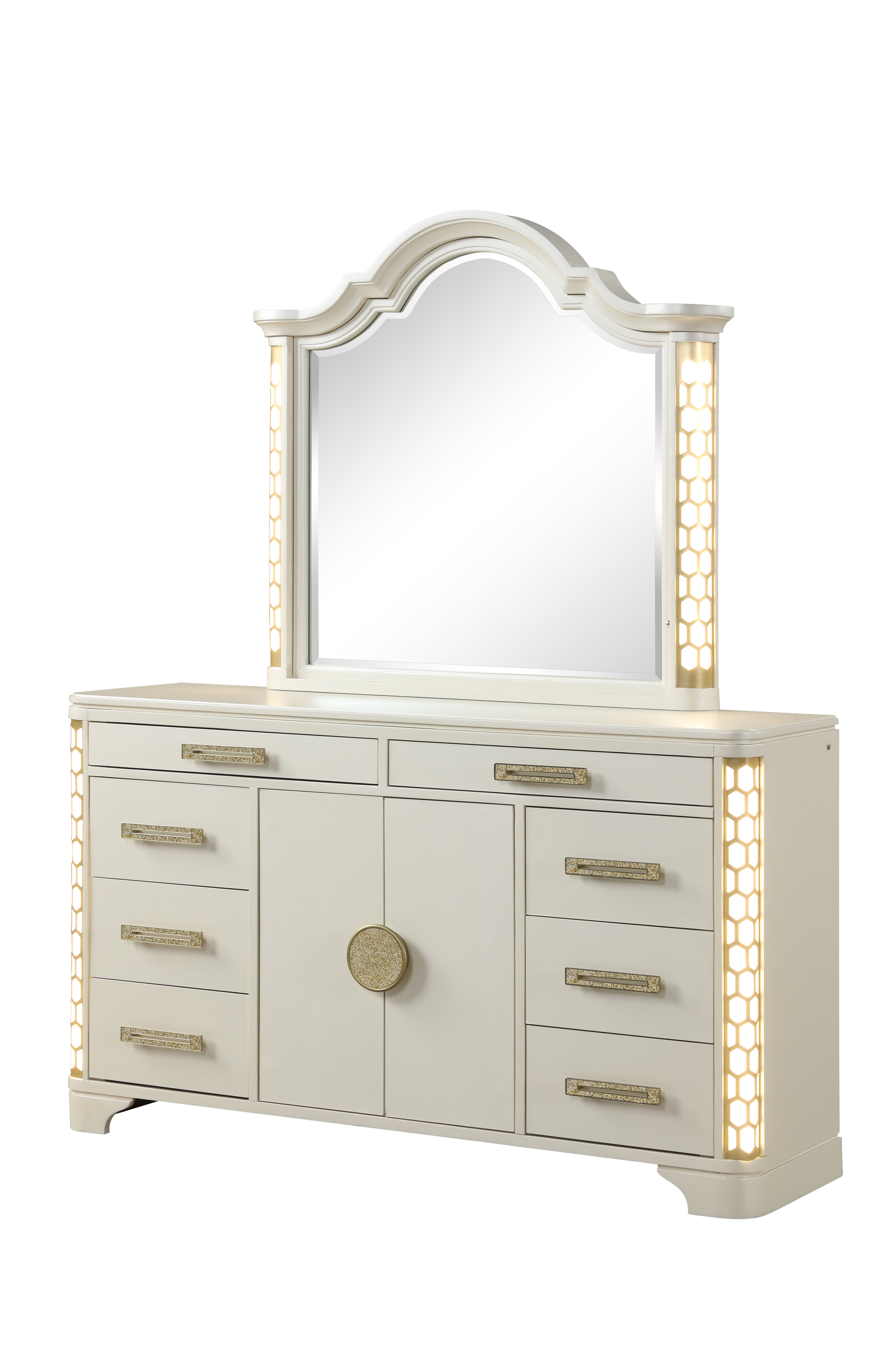 Rosdorf Park Devien 8 - Drawer Dresser Beige | Wayfair