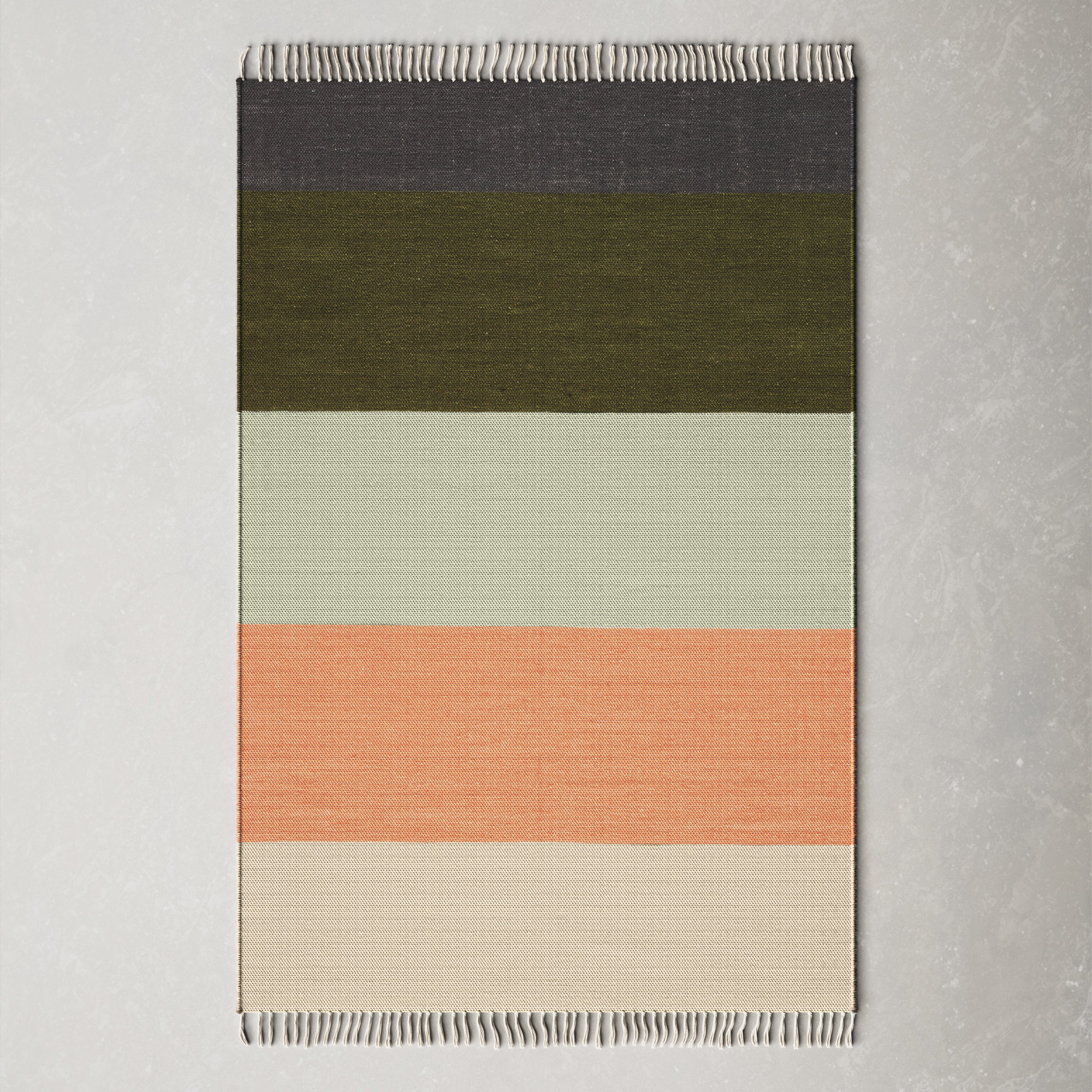 AllModern Avalyn Flatweave Striped Rug & Reviews | Wayfair