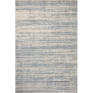 17 Stories Manali Oatmeal / Blue Area Rug | Wayfair