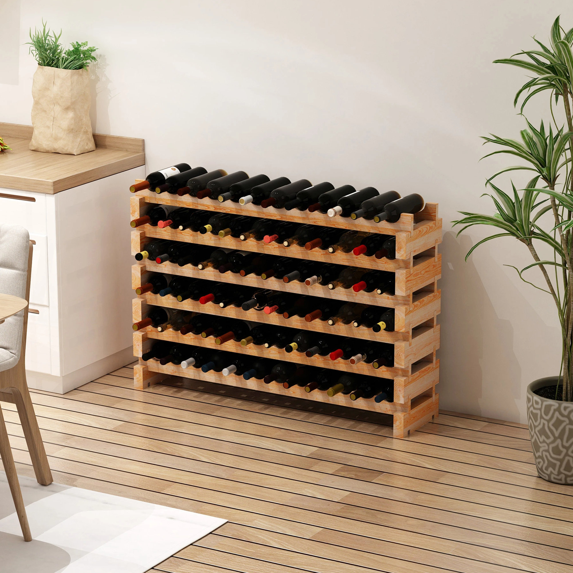 Union Rustic Freestanding Stackable Wine Rack 72 Bottle Rack - Wayfair ...