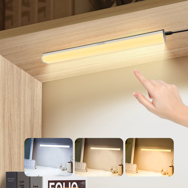 Lepotec 3Colors Bathroom Vanity Lighting, 64LED with 10 Levels Plug-in ...