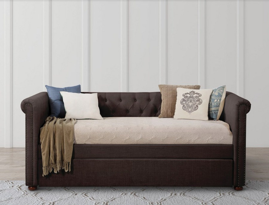 Canora Grey Taishawn Dark Gray Daybed With Trundle - Wayfair Canada
