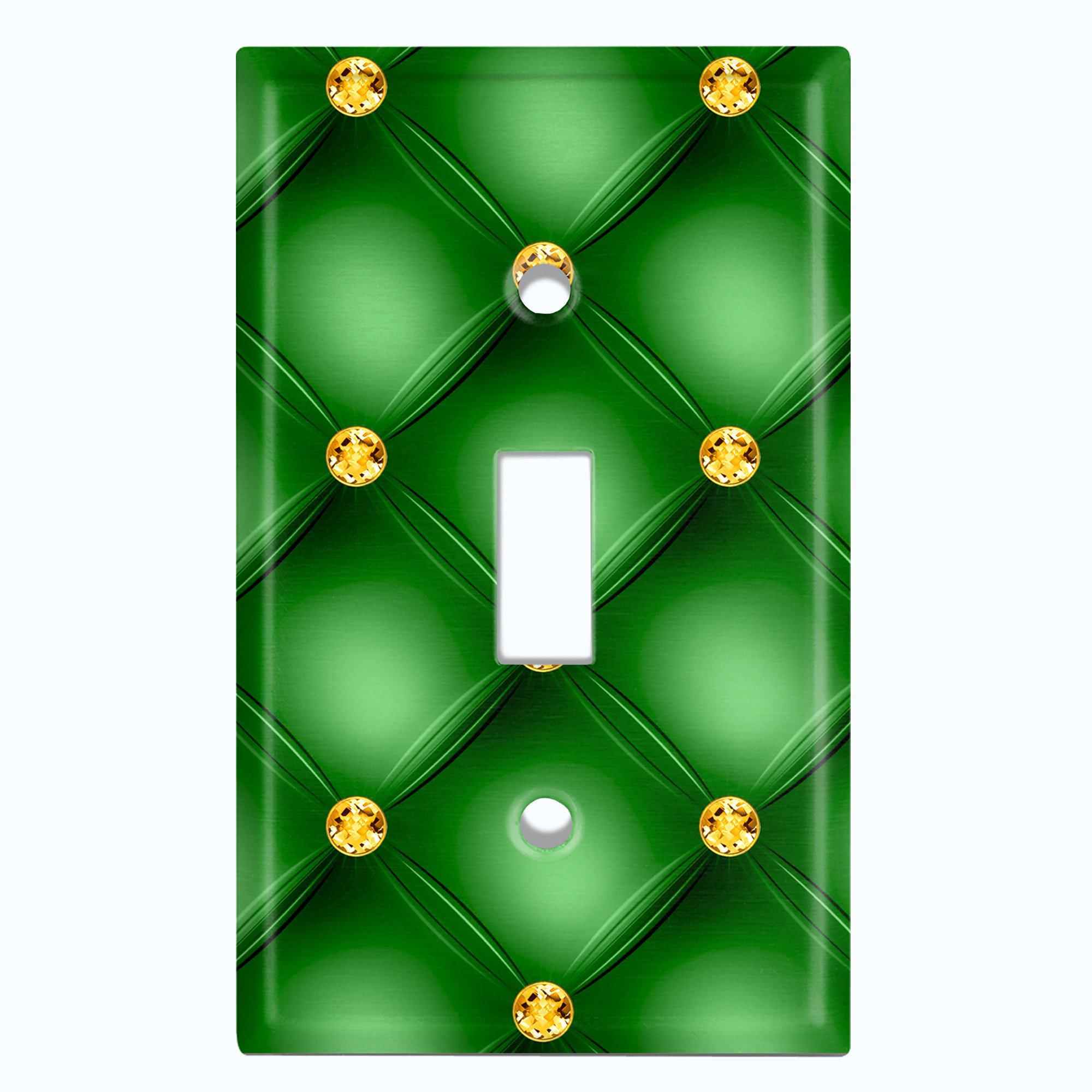 WorldAcc Metal Light Switch Plate Outlet Cover (Tufted Yellow Diamond ...