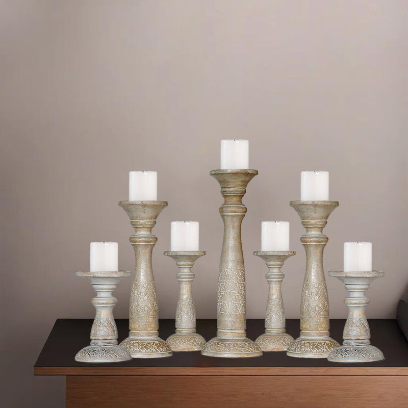 Ophelia & Co. 15'' H Wood Tabletop Pillar | Wayfair