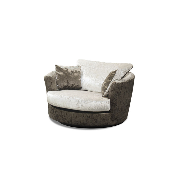 Rosdorf Park Velvet Swivel Barrel Chair | Wayfair.co.uk